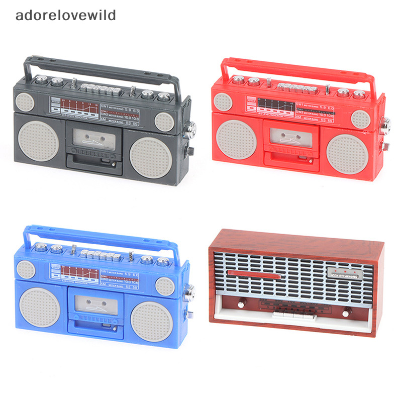 ALW 1:12 Dollhouse Miniature Radio Model Recorder Player Toy Doll ...