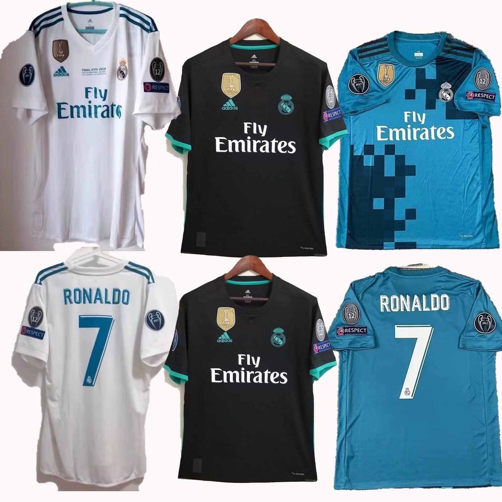 retro Issue 17 18 real madrid CR7 RONALDO soccer jerseys football shirt ...