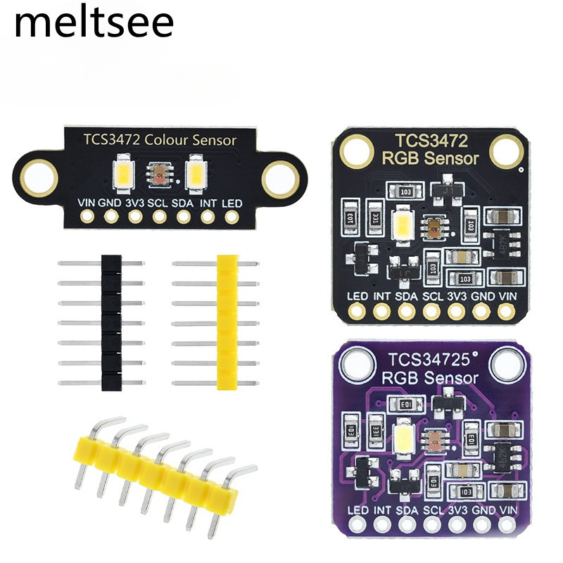 TCS34725 Color Sensor Recognition Module RGB Development Board IIC I2C For Arduino STM32 Two ...