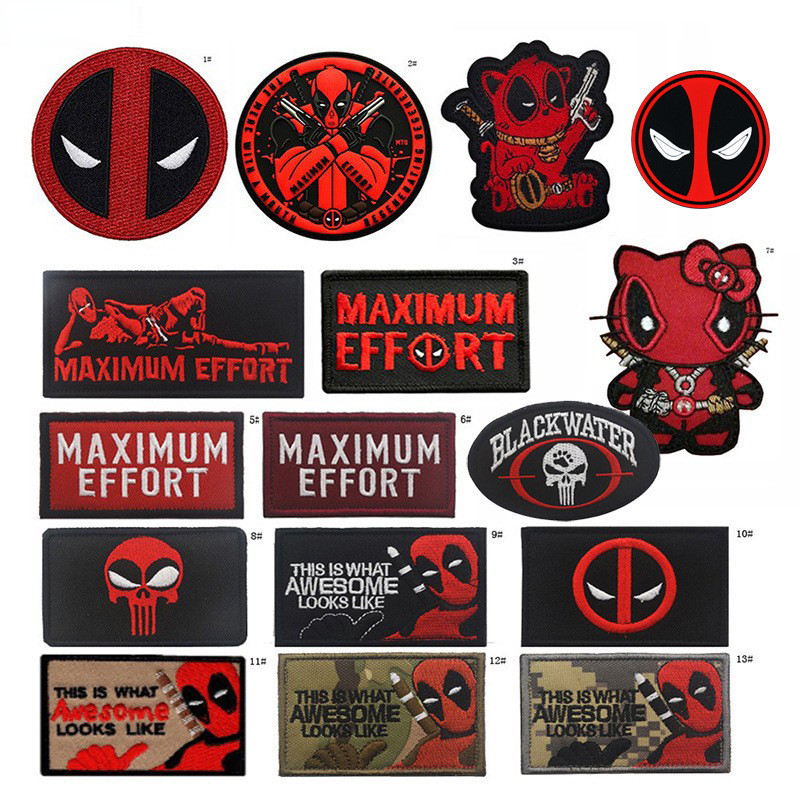 Deadpool Clothes Anime Patches Decoration Sticker on Patches Embroidery ...