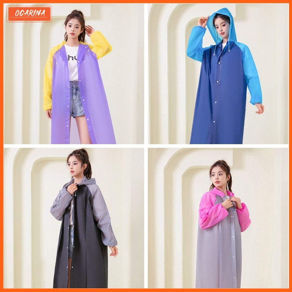 Thick Eva Raincoat Colorful Men And Women Universal Rain Wears Adult ...
