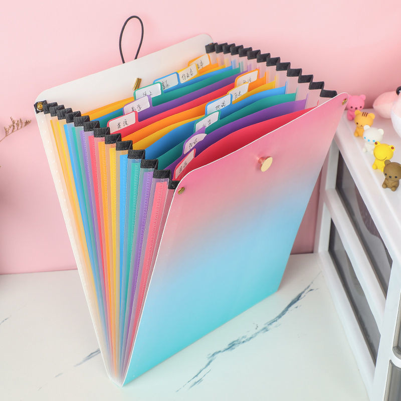 Student Multi-Layer File Bag Folder Document Bag Organ Bag A4 Portable ...
