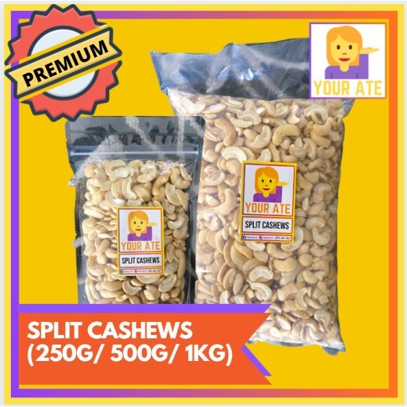 Your Ate - Raw/ Roasted Split Cashews (12g/60g) | Shopee Philippines