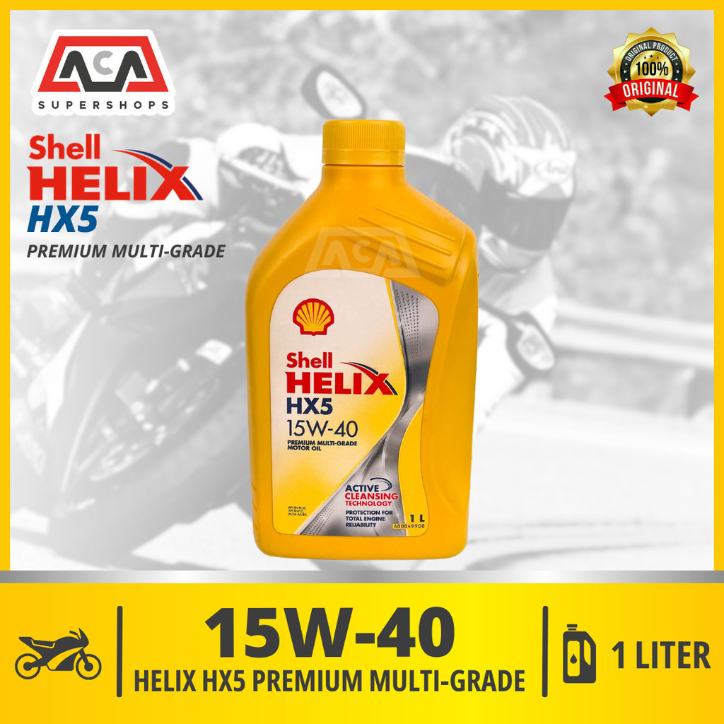 SHELL HELIX HX5 15W-40 GASOLINE PREMIUM MULTI GRADE MOTOR OIL 1L ...
