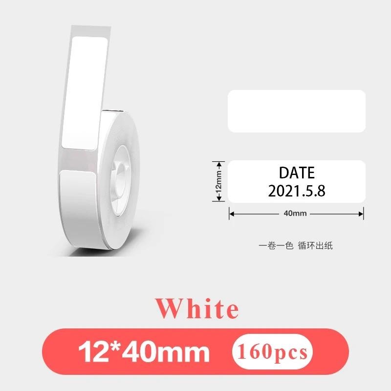 Label Printer Sticker 12*40mm 14*30mm 14*40mm Label Tape Thermal ...