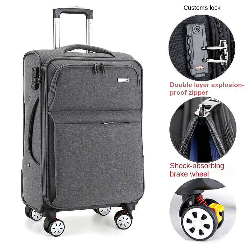 Suitcase Oxford Cloth Waterproof Trolley Case bad Rolling Luggage ...