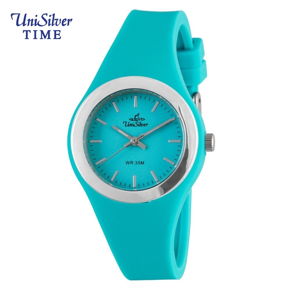 UniSilver TIME CHROMA RUSH Women's Small Analog Silver/Blue-Green ...
