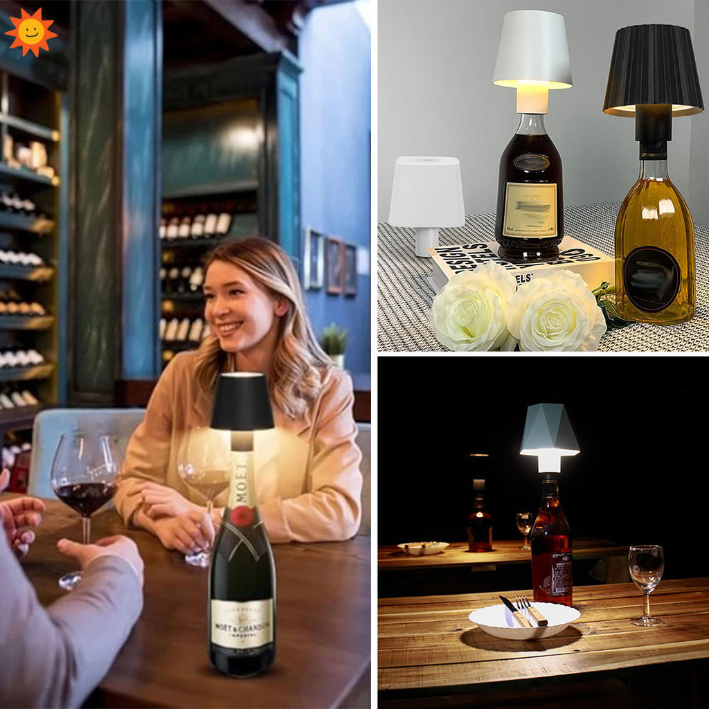 Wireless Bottle Lamp, Wireless Bottle Lamp, LED Wine Bottle Lamp with ...