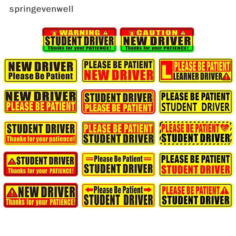 SEW Novice Intern Driver Car Stickers Magnetic Reflective Tape Novice ...
