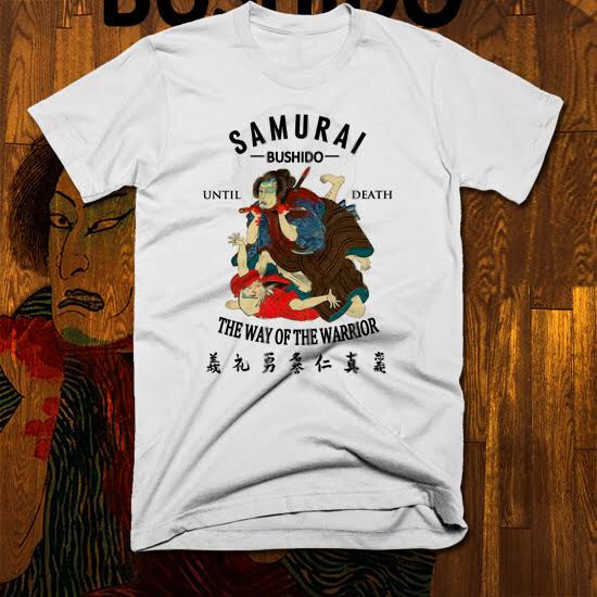 Samurai T-Shirt Japanese Warrior With Katana Kill Bill Style Bushido ...