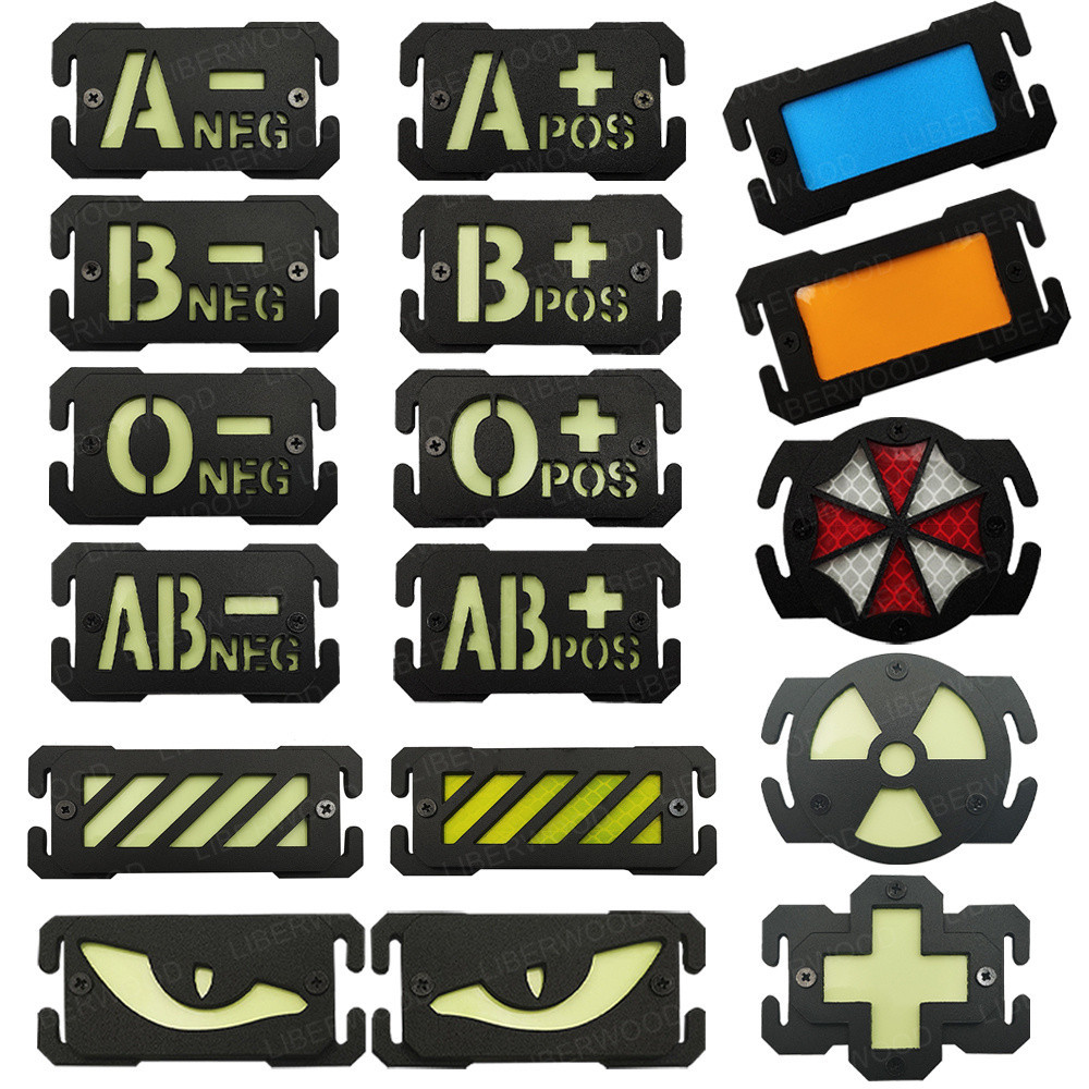 Molle Identify Safety Outdoor Mark Strip Patch Umbrella Blood Type ...