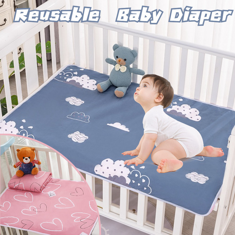 70*90cm Baby Diaper Waterproof Reusable Changing Mat Adult Underpad ...