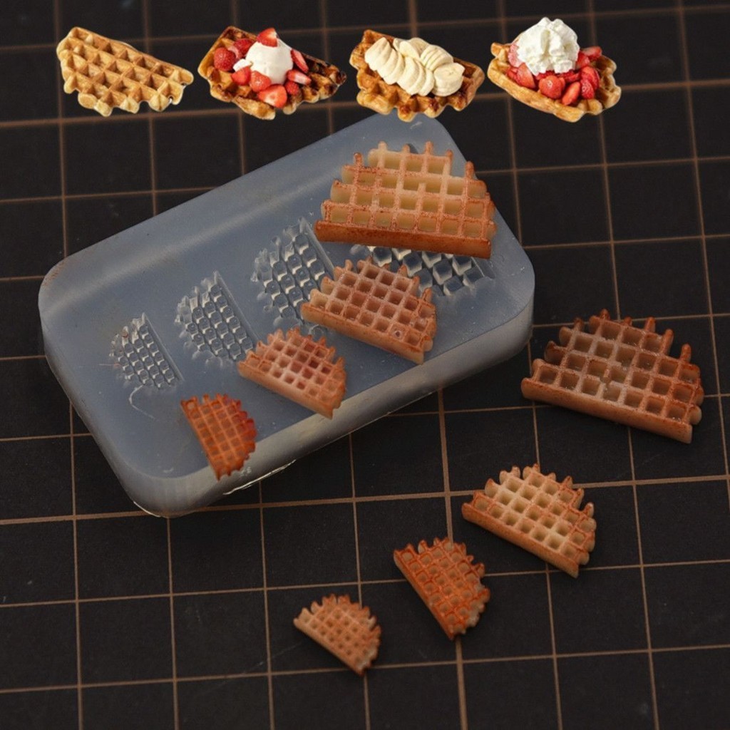 Waffle Miniatures diy Biscuit Simulation Miniature Bread Mold Cake ...
