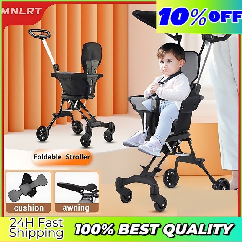 Foldable Stroller for Baby Lightweight Stable Soft Seat Hand Push For ...