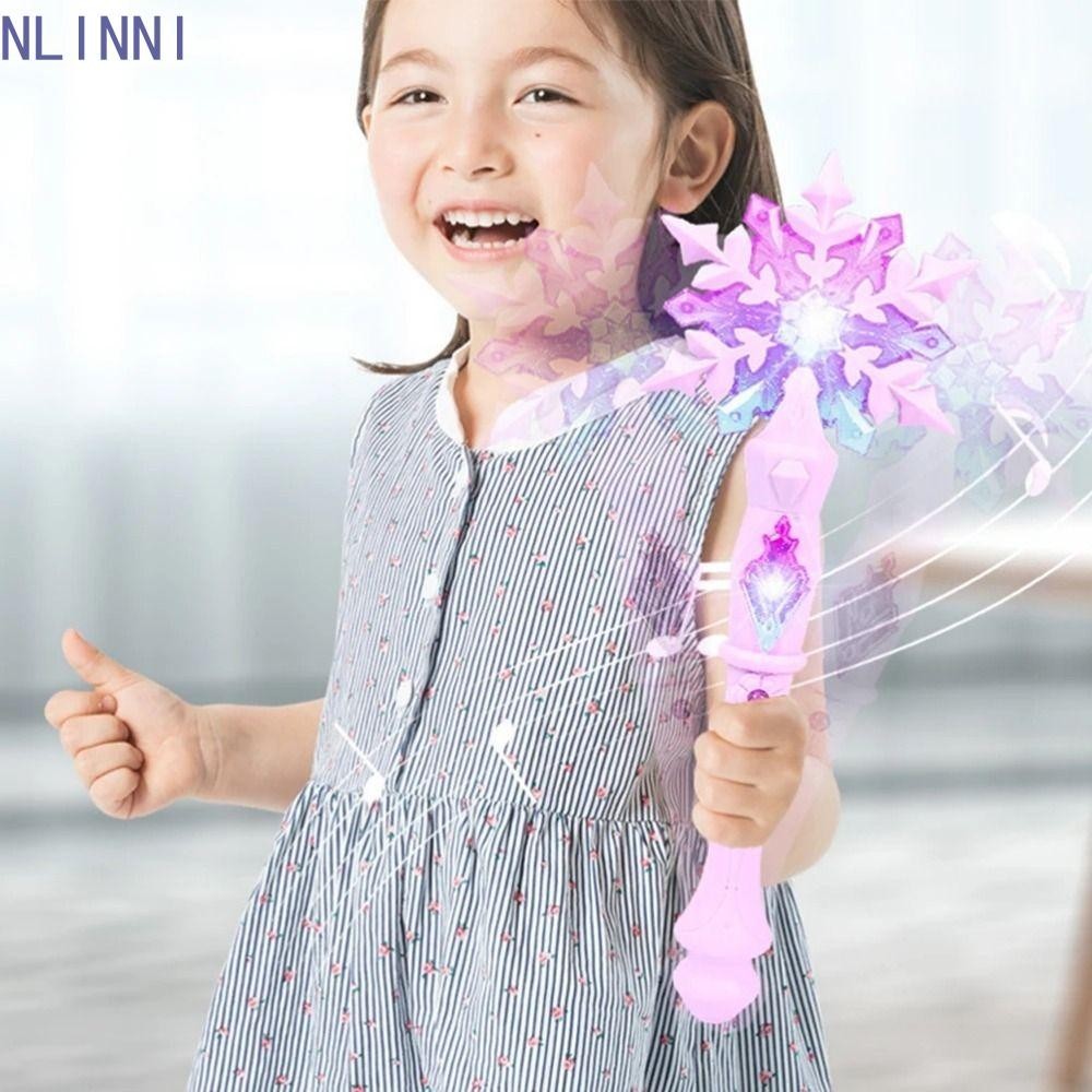 NLINNI Light Up Snowflake Wand, ABS Glowing Sticks Cosplay Snow Stick ...