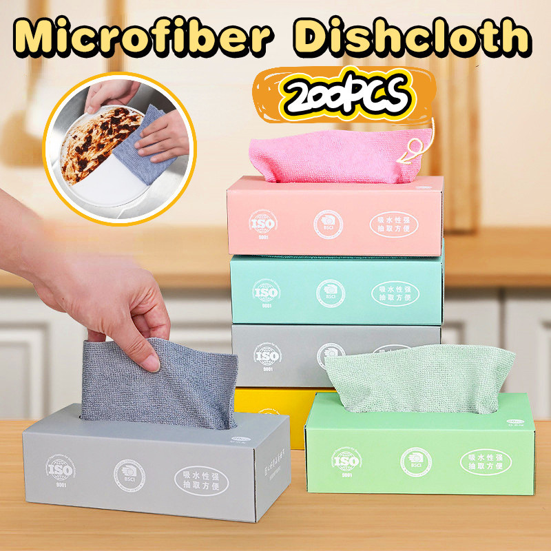20pcs/Box Removable Dishcloth Kitchen Bar Drawable Rag Reusable ...