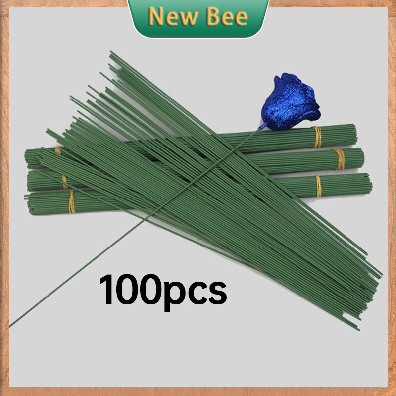 100Pcs 40cm Flower Stem Stick Artificial Flower Stem DIY Floral Stick ...
