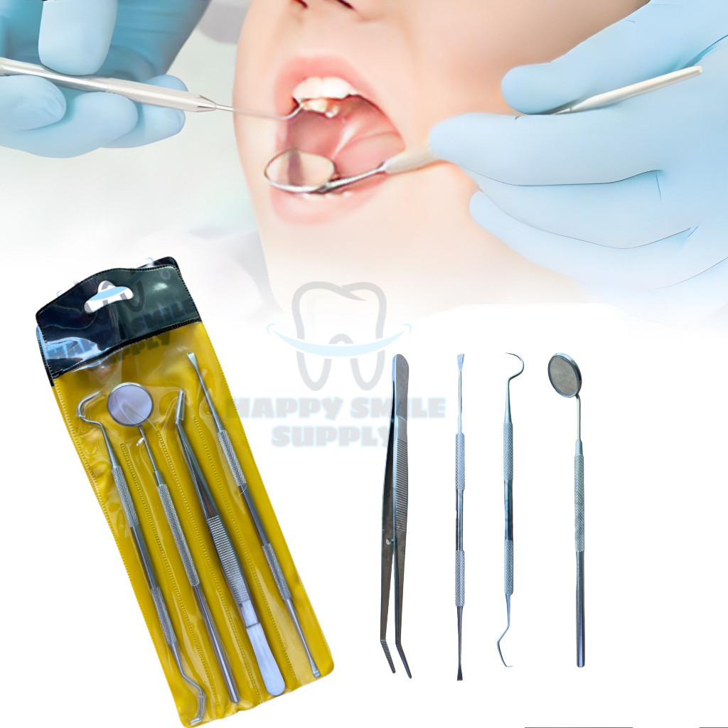 HSDENT 1 Set Stainless Dental Tools Oral Cleaning Explorer Hook ...