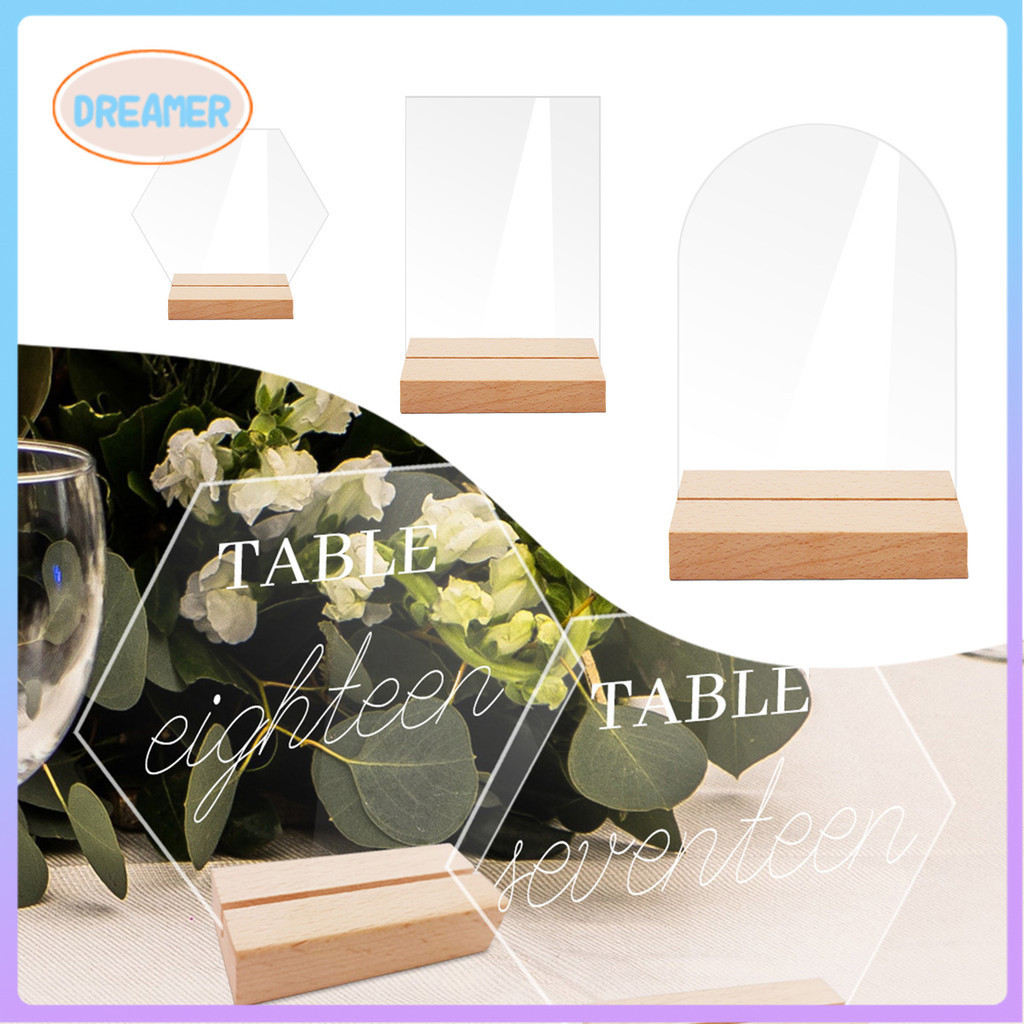 Sign Holder Acrylic Table Name Holder 1/5pcs Clear Sign Holder Menu ...