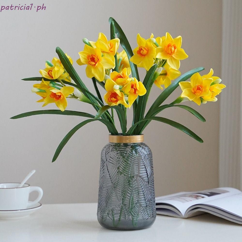 PATRICIA Artificial Narcissus Flowers, Real Touch Lifelike Fake ...