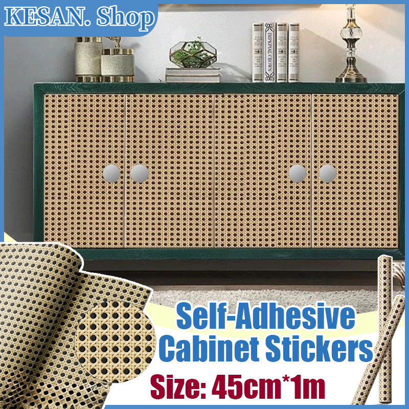 Self Adhesive Cabinet Sticker Waterproof Wall Sticker Rattan Furniture ...