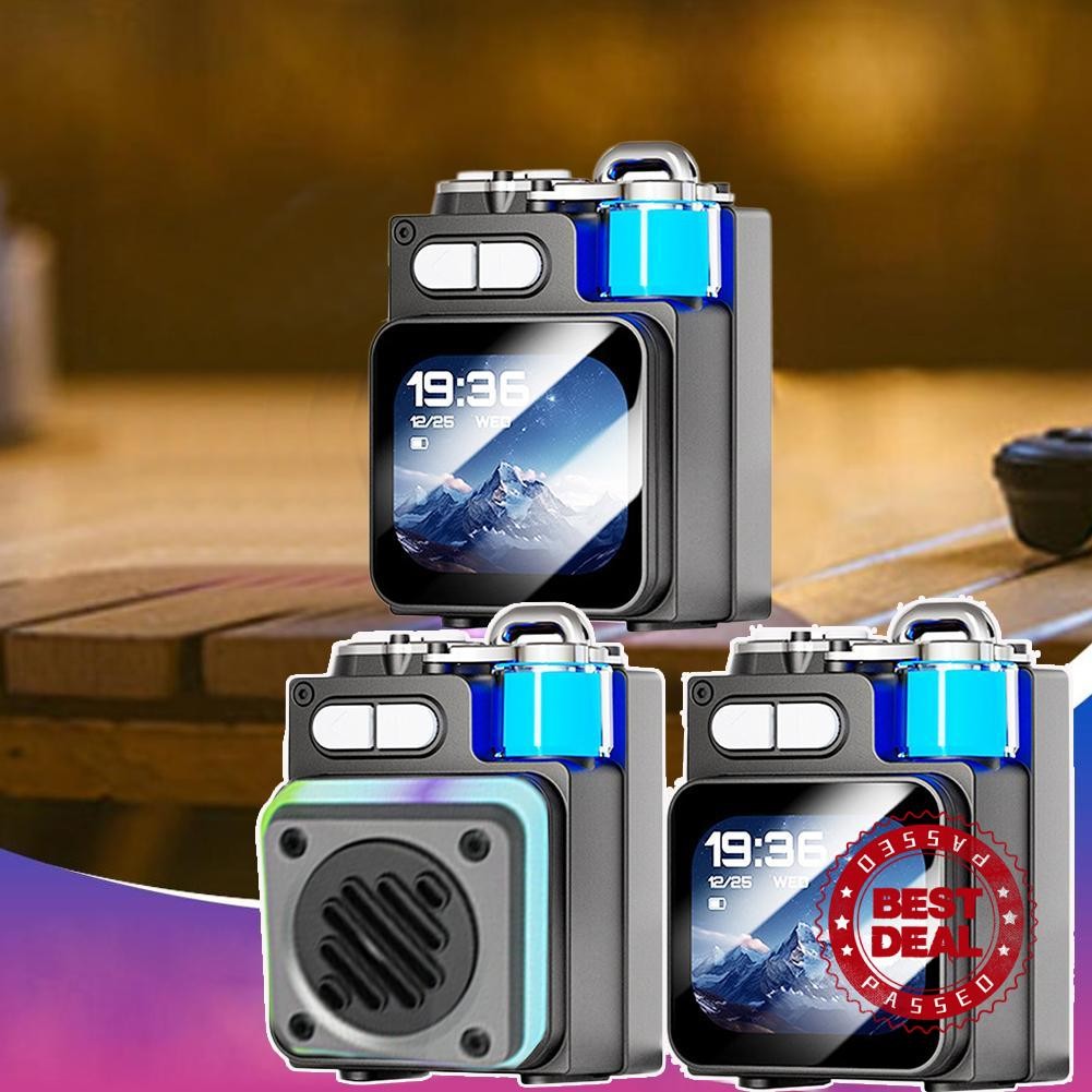 Wireless Bluetooth Metal Mechanical Speaker With Led Display Screen Rgb ...