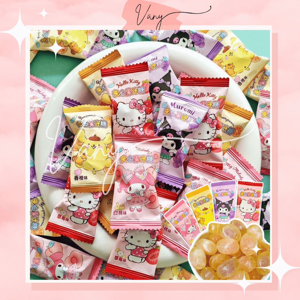 [Combo Of 10] Sanrio Characters Fruit Syrup Hard Candy New 2025 Kitty ...
