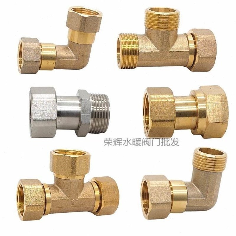 Copper Union Elbow Tee h Direct Internal and External Thread Double ...
