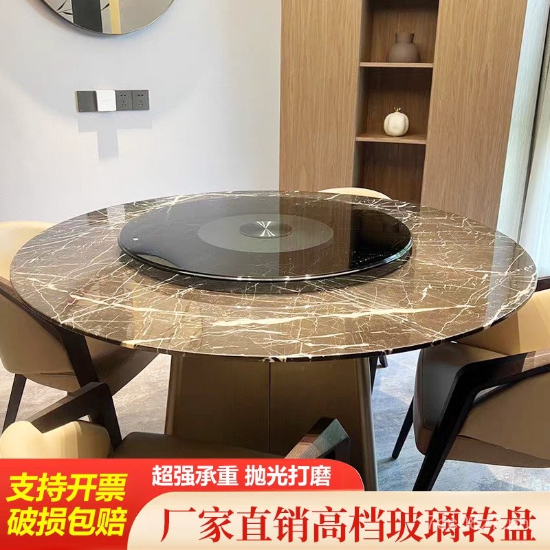 Desktop Rotating Dining Table Glass Round Table Turntable Home Round ...