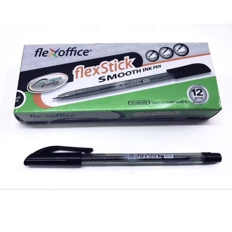Flexstick Smooth Ink Pen 12pcs 0.7mm Flex Office Flex Stick Ballpen ...
