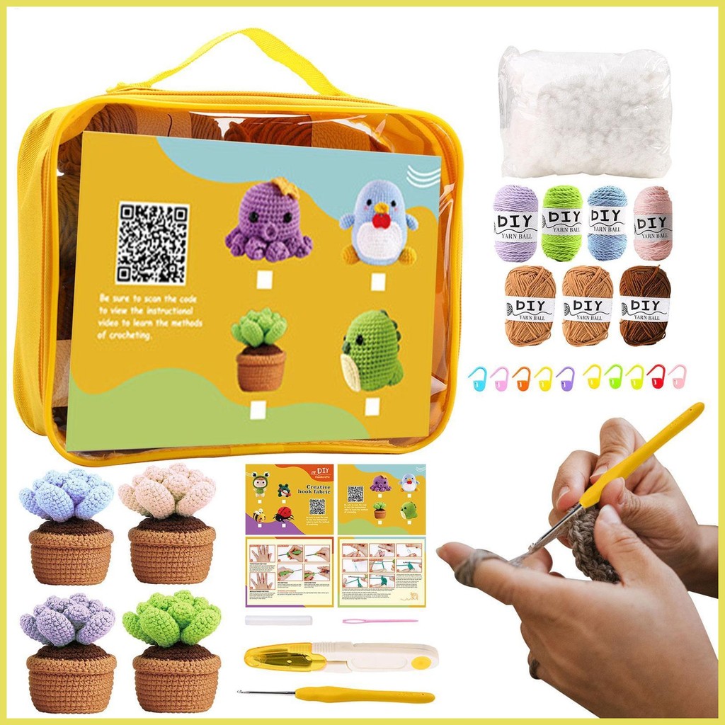 Beginner Crochet Kit Cute Animal Crochet Kit for Beginners Kids ...