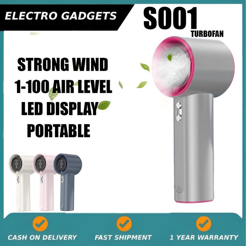 S001 High Speed Turbo Fan 4000mAh Rechargeable Handheld Turbine Air ...