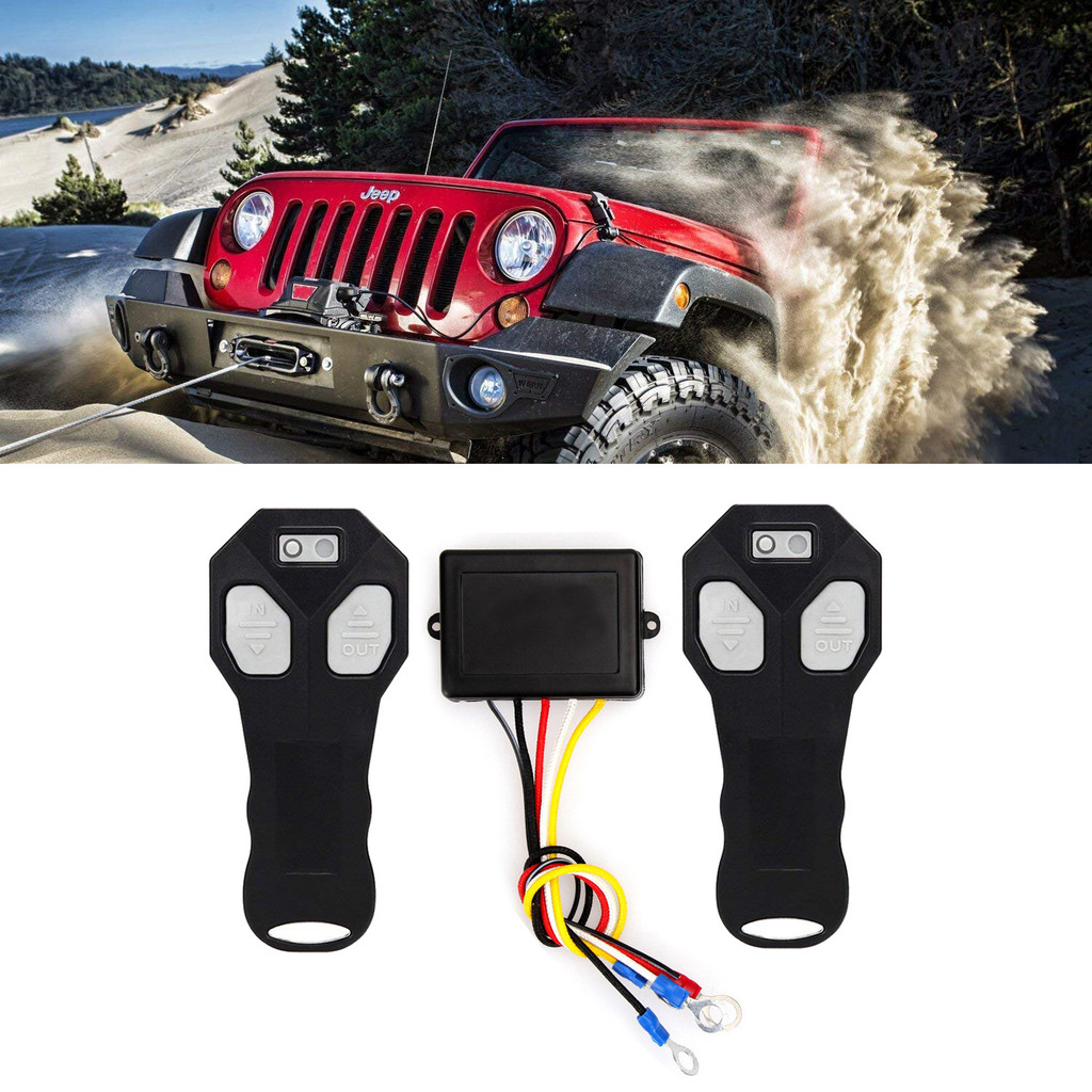 9-30V Electric Winch Relay Winch Control System Auto Parts Wireless Remote Control SUV Roller ...