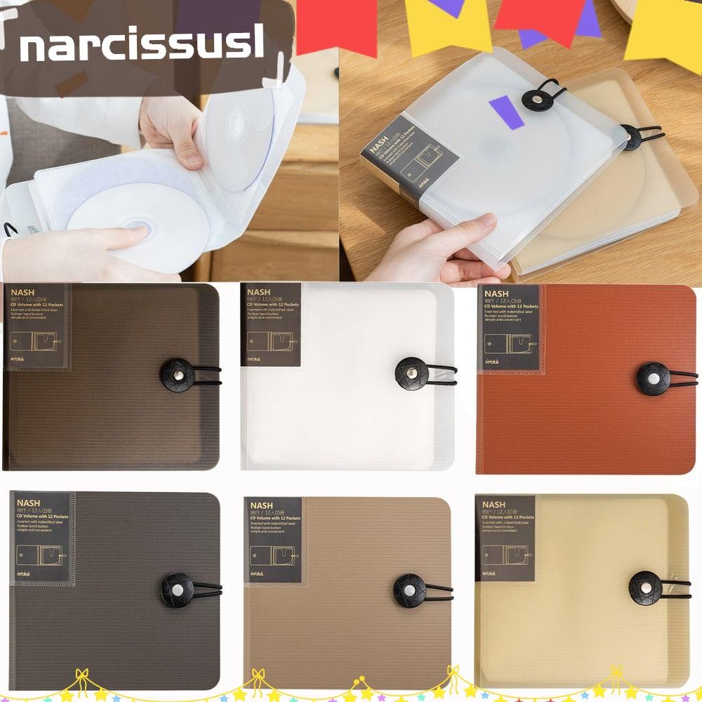 NARCIS CD 12 Disc Portable CD Bag Storage Box CD DVD Storage Cover DVD ...