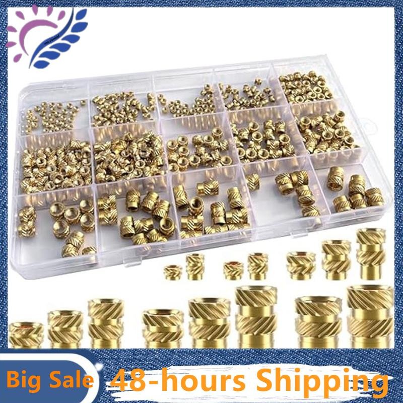 400Pcs Threaded Inserts,M2/M2.5/M3//M5/M6 Thread Knurled Nuts ...