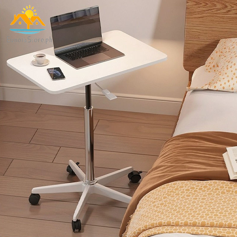 Adjustable Lift Table with Wheels Multi-Purpose Computer Desk & Bedside ...