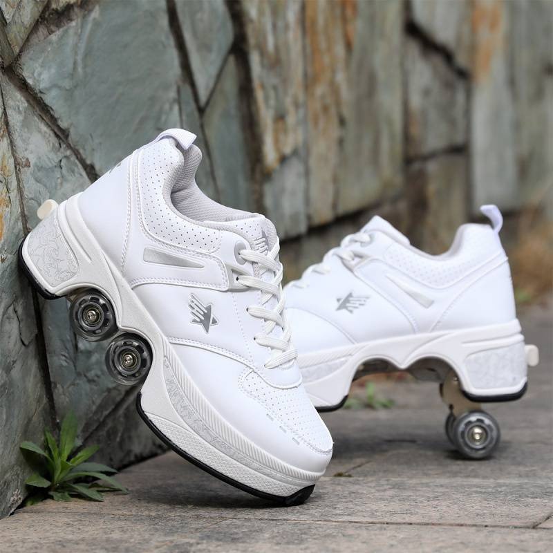 popular 4 wheel automatic roller skate walking shoes runaway shoes ...
