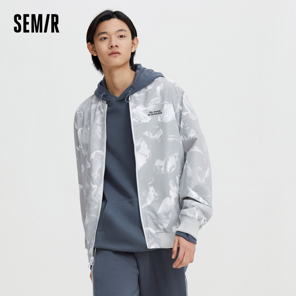Semir Outerwear Men Spring China-Chic Printed Personality Double Sided ...