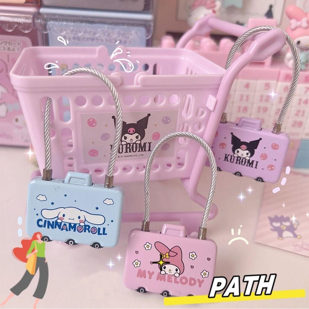 PATH 3 Digit Password Lock, Padlock Kuromi Dormitory Cabinet Lock, Mini ...