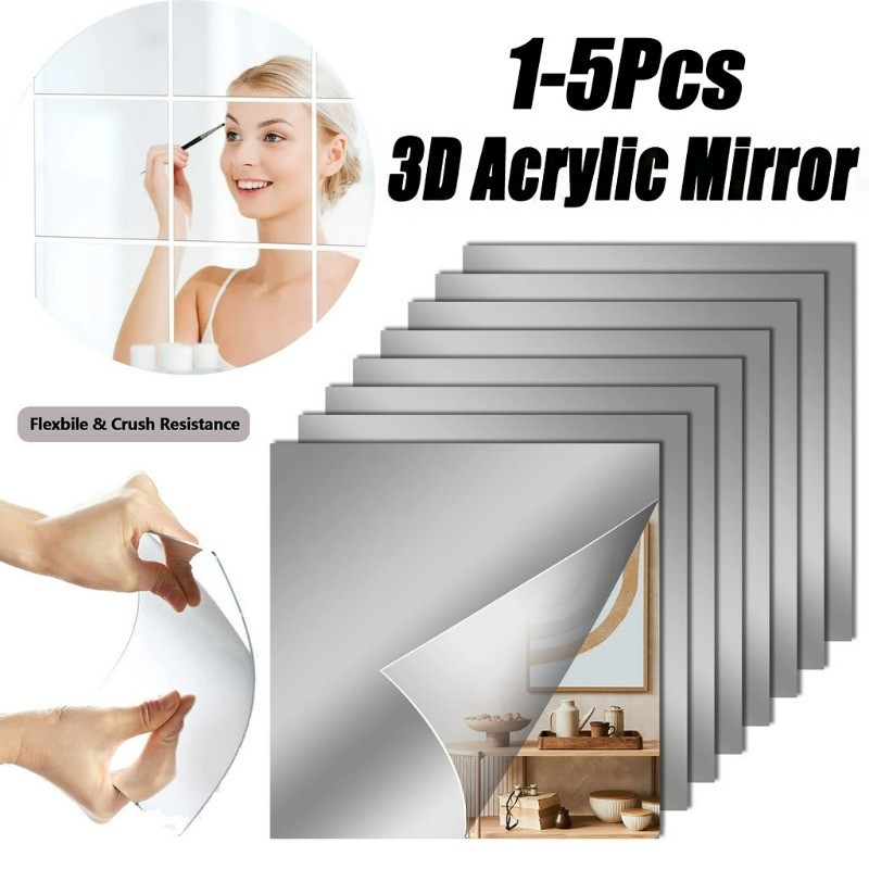 3D Effect Make Up Mirrors / Self-adhesive Mirror Stickers / DIY Art ...