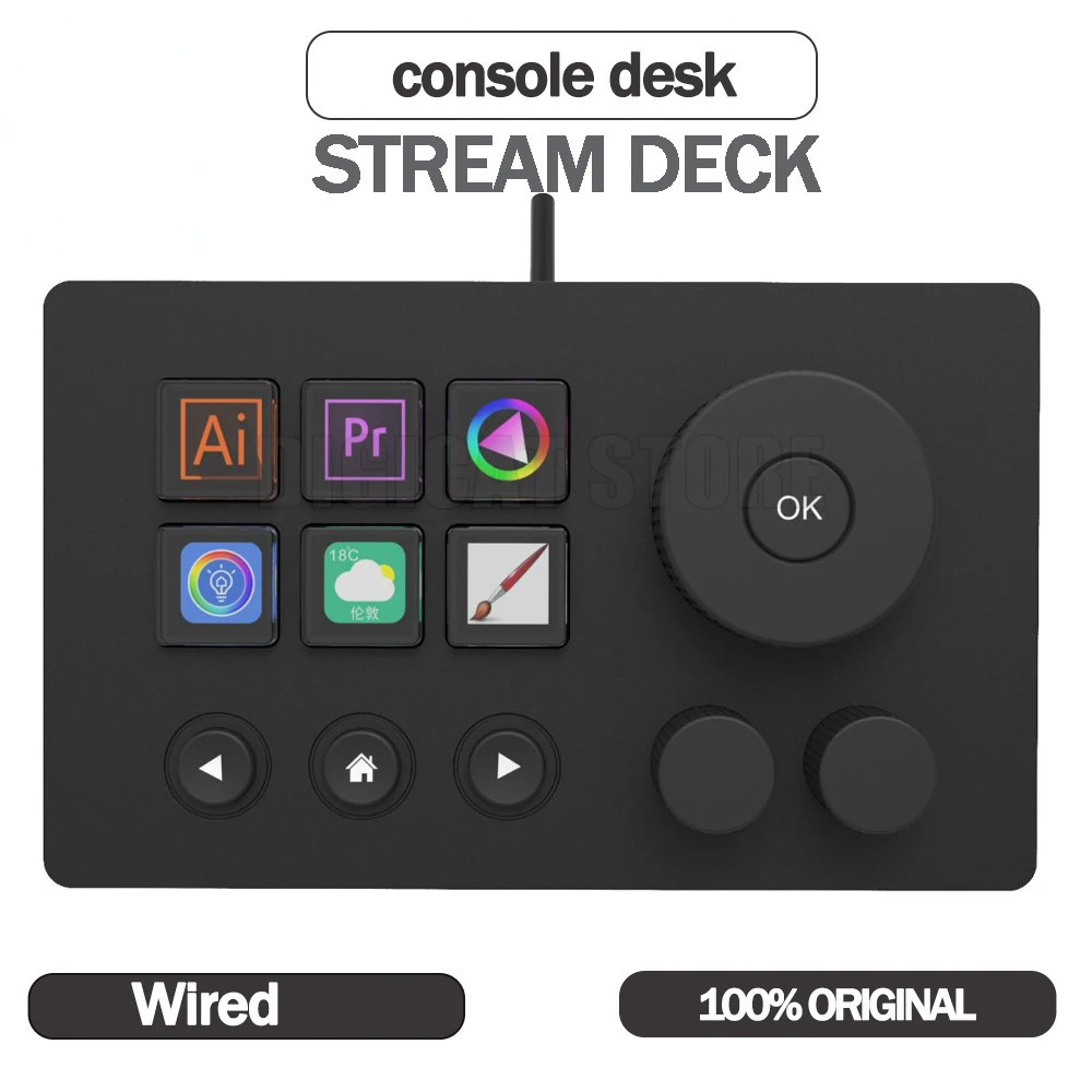 Streamdeck Visual Keyboard Lcd Button 6 Keys Live Content Creation Controller Custom Button For