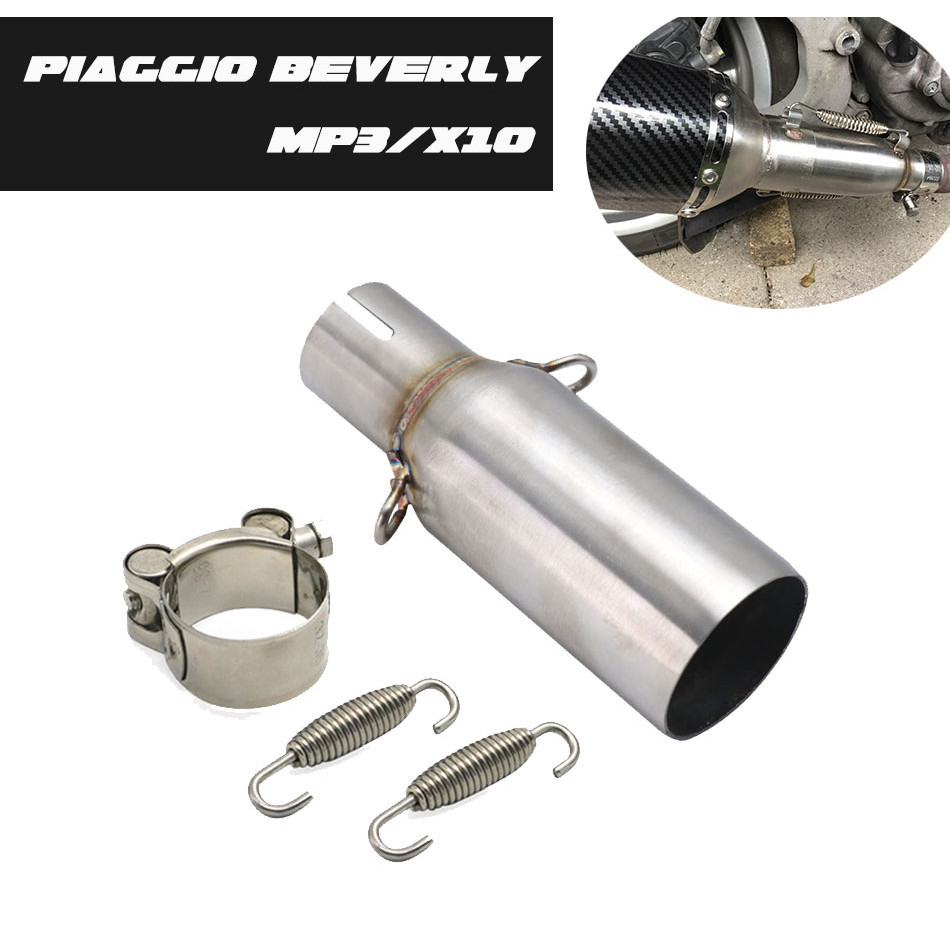 Stainless Steel Mid Pipe For Piaggio BEVERLY 125/300 MP3 125/250/300 ...