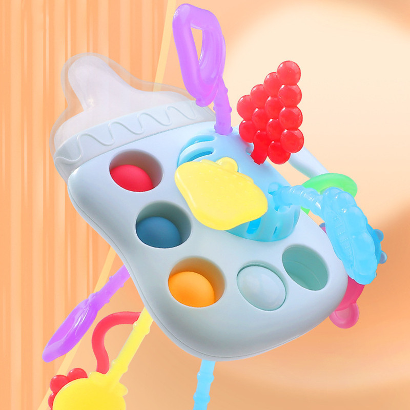 Sensory Montessori Baby Toys Soft Pull String Fidget Learning Bath Toys ...