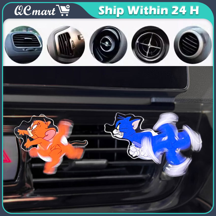 【Fast Shipment】 Car Air Freshener Cute Tom cat Diffuser A/C Vent Air ...