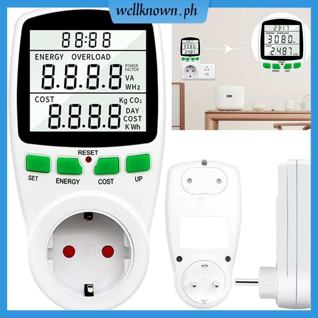 Power Metering Socket Electricity Usage Monitor Digital Wattmeter ...