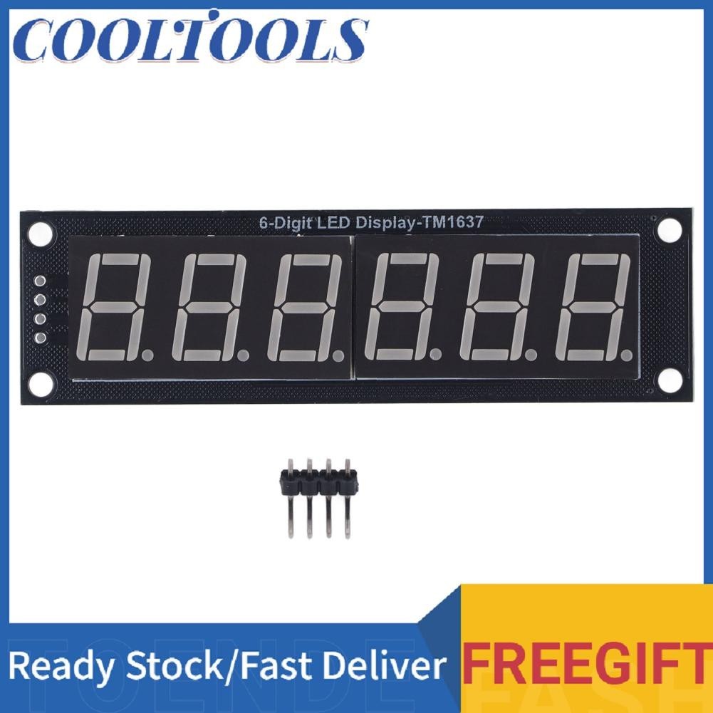 Cooltools 6 Digit 7 Segment Display Module TM1637 Driver LED Digital ...