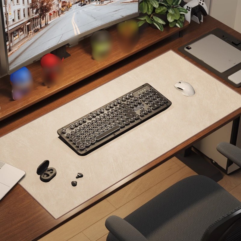 About 2.7mm Thick Retro Cowhide Mouse Pad Rinse-Free Waterproof High ...