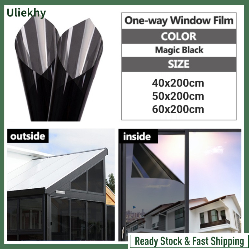 Uliekhy Black Glass Sticker Window Film Bedroom Sunscreen Insulating ...