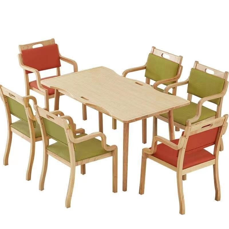 Nursing Home Nordic Solid Wood Dining Table and Chair Suitable for ...