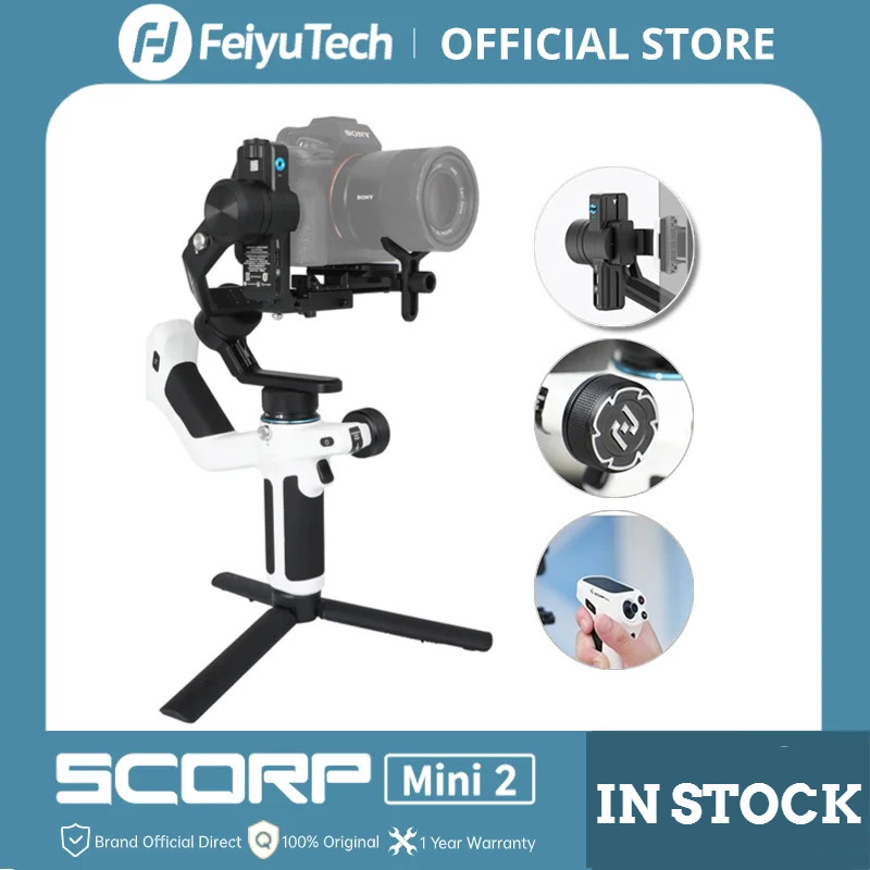 【Official】 FeiyuTech SCORP Mini 2 All-in-One 3-Axis Handheld Gimbal ...